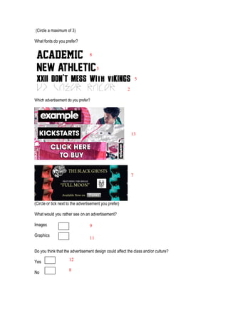 Questionnaire for advertisement | PDF