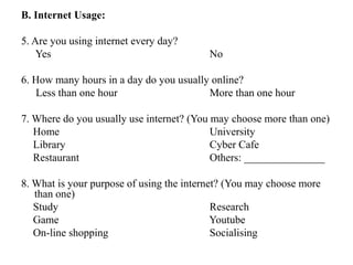 Questionnaire | PPTX