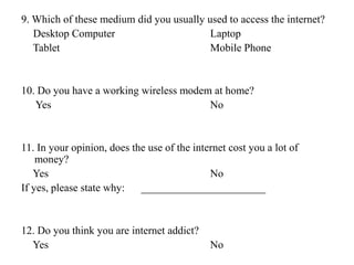 Questionnaire | PPTX