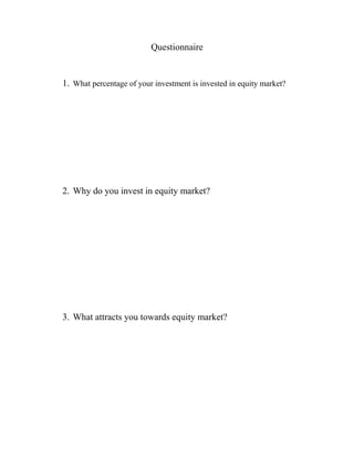 Questionnaire | DOCX