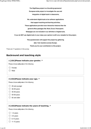 Survey_Questionnaire | PDF