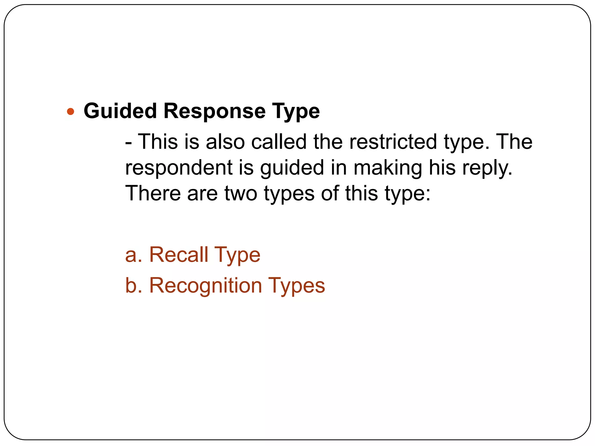 Questionnaire | PPTX