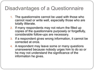 Questionnaire | PPTX