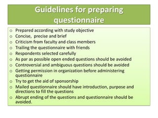 Questionnaire | PPTX
