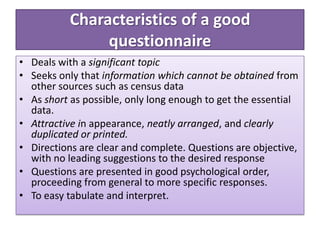 Questionnaire | PPTX