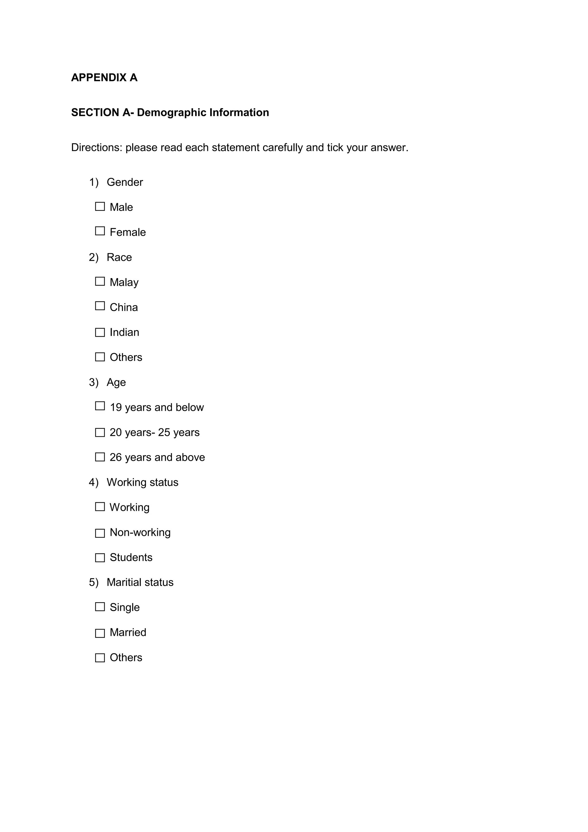 Questionnaire for research proposal | DOCX