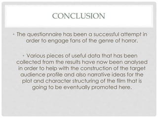 Questionnaire Results + Analysis | PPT