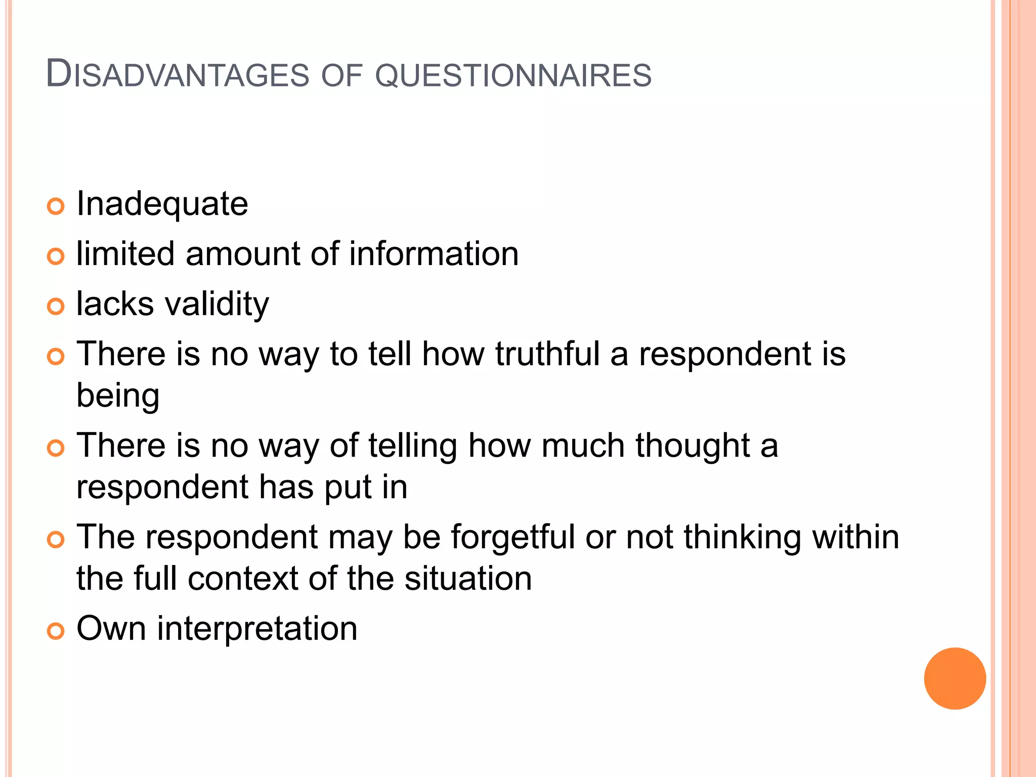 questionnaire preparation | PPTX