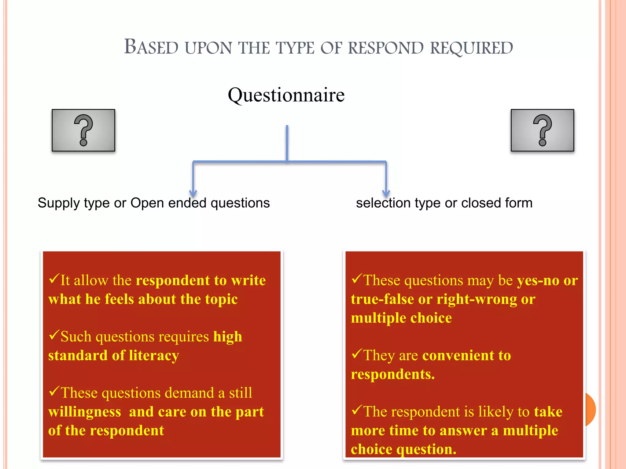 questionnaire preparation | PPTX