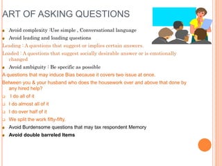 questionnaire preparation | PPTX