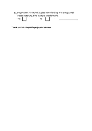 Questionnaire | DOCX