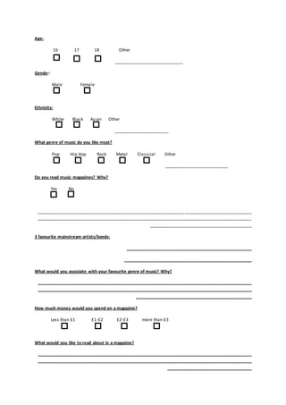 Questionnaire | DOCX