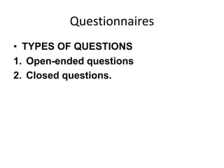 Questionnaire | PPT