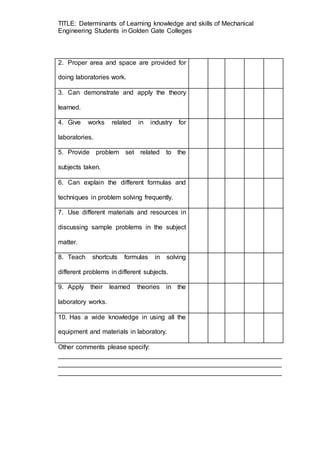 Questionnaire | DOCX