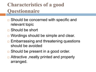 Questionnaire | PPT