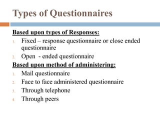 Questionnaire | PPT