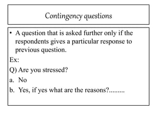 RESEARCH Questionnaire | PPTX