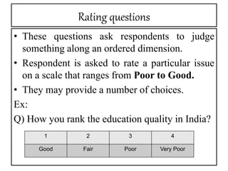 RESEARCH Questionnaire | PPTX
