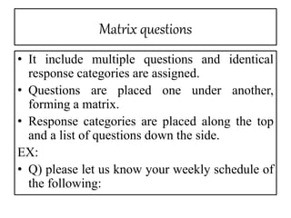 RESEARCH Questionnaire | PPTX