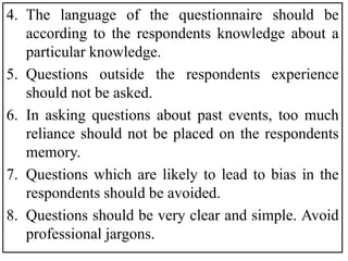 RESEARCH Questionnaire | PPTX