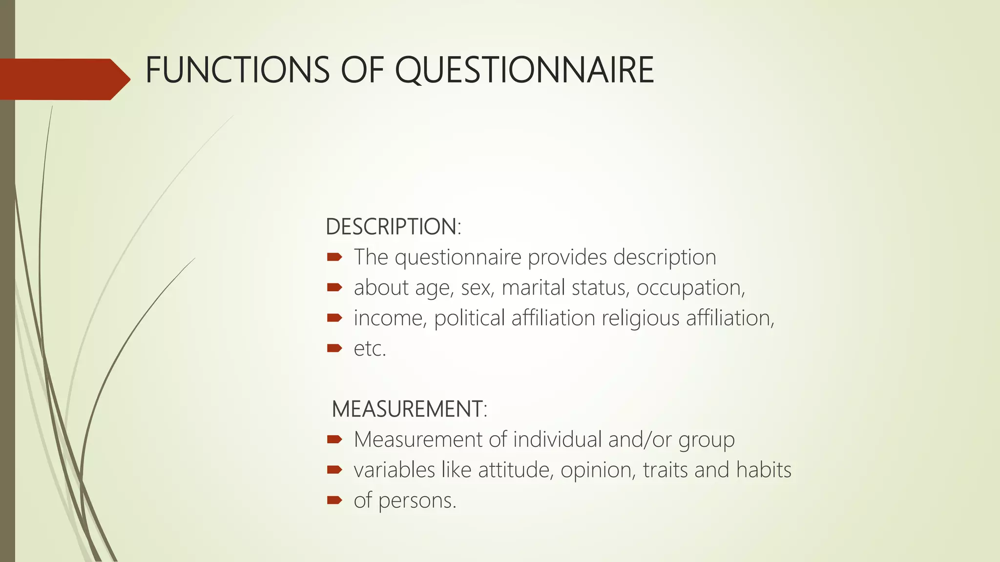 Questionnaire | PPT