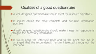 Questionnaire | PPT