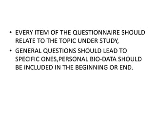 Questionnaire- data collection tool | PPTX