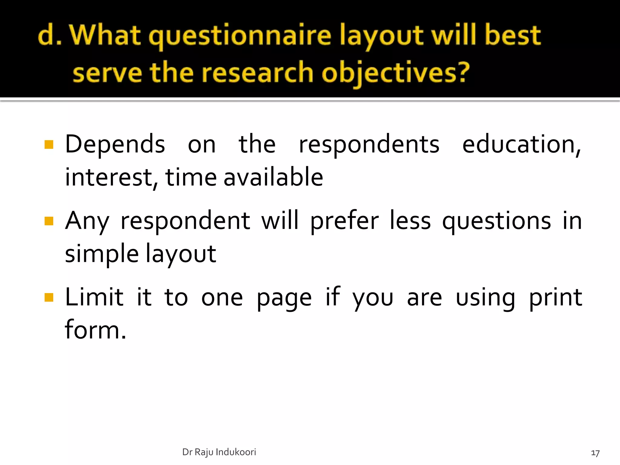 Questionnaire | PPTX