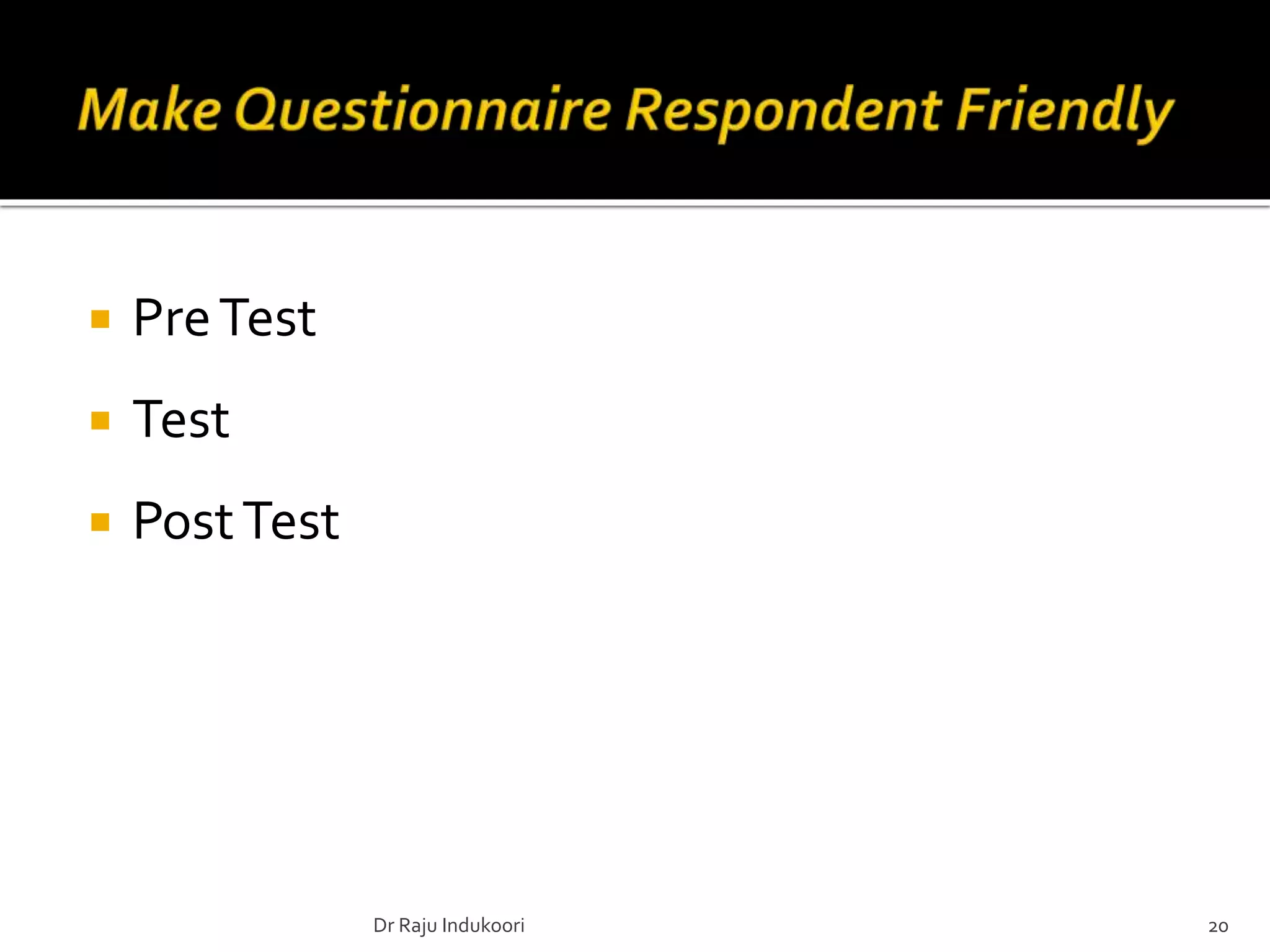 Questionnaire | PPTX