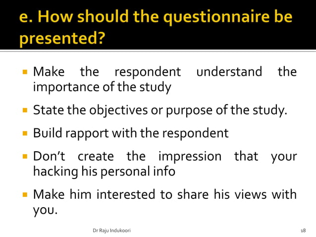 Questionnaire | PPT