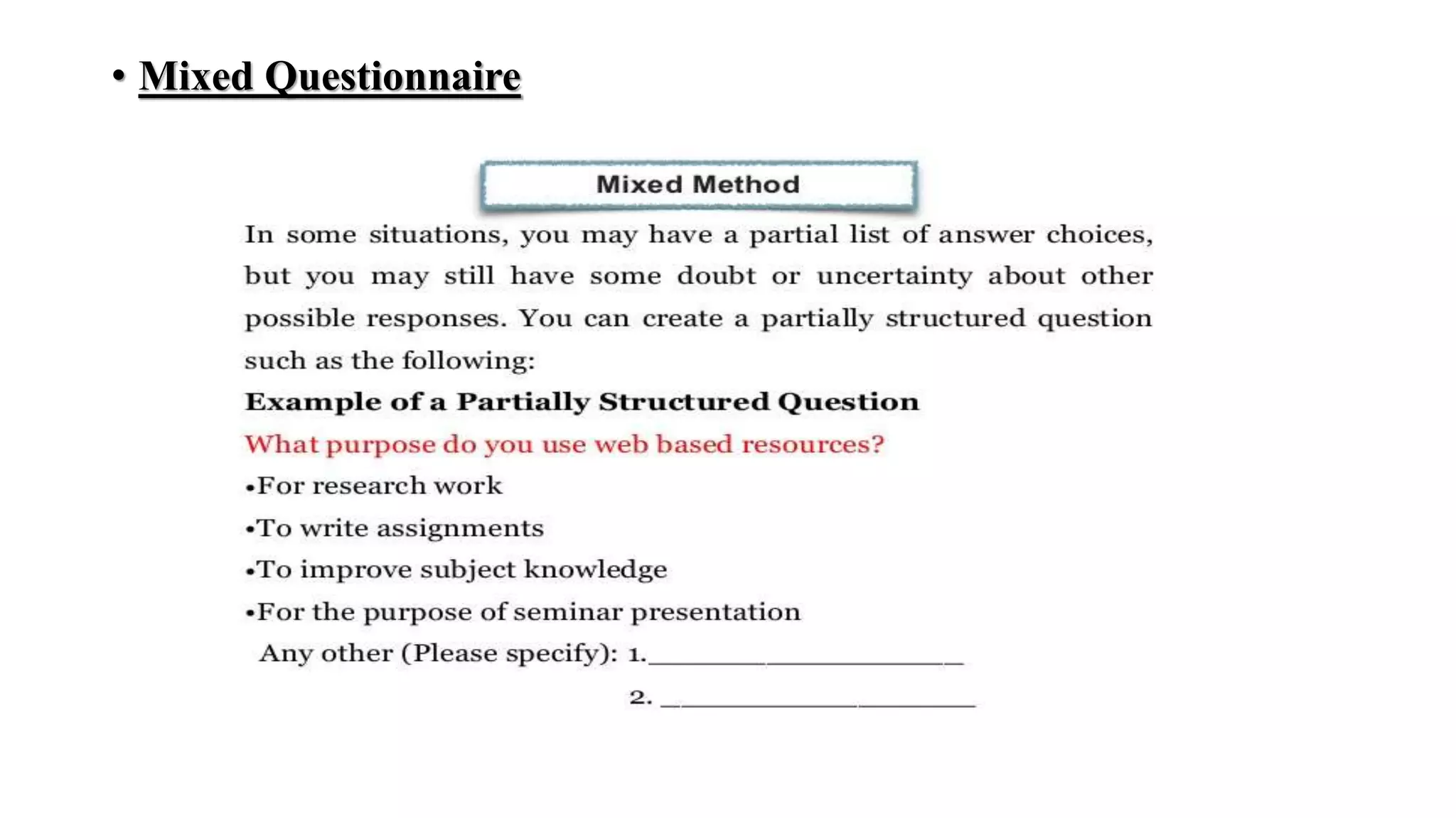 Questionnaire | PPTX