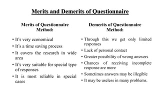Questionnaire | PPTX