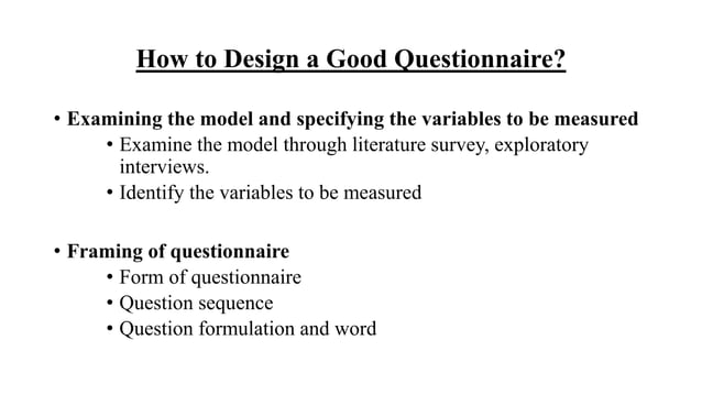 Questionnaire | PPTX