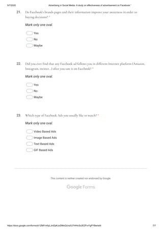 Questionnaire | PDF