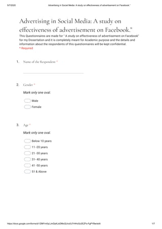 Questionnaire | PDF