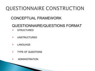 Questionnaire design dr. s l gupta | PPT