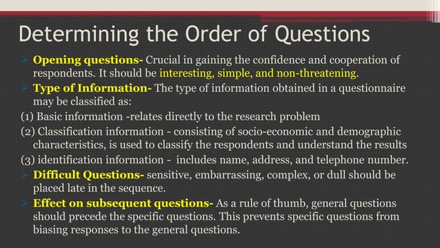 Questionnaire Design - Meaning, Types, Layout and Process of Designing ...