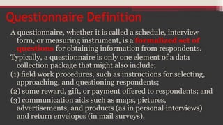 Questionnaire Design - Meaning, Types, Layout and Process of Designing ...