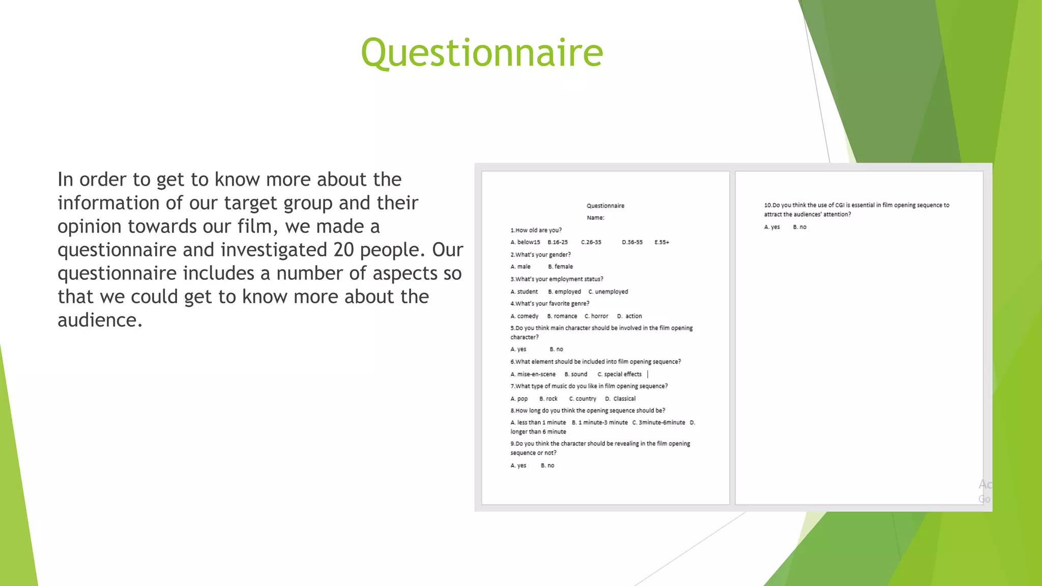 Questionnaire | PPT