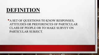 Questionnaire | PPT