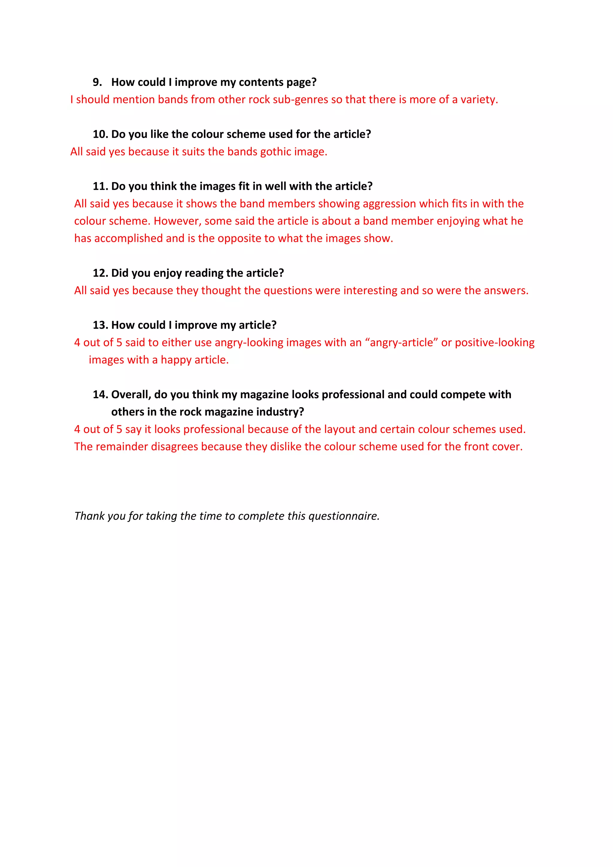 Questionnaire answers | DOCX