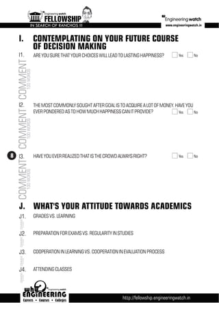 Engineering Watch Fellowship Questionnaire Booklet | PDF