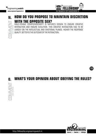 Engineering Watch Fellowship Questionnaire Booklet | PDF