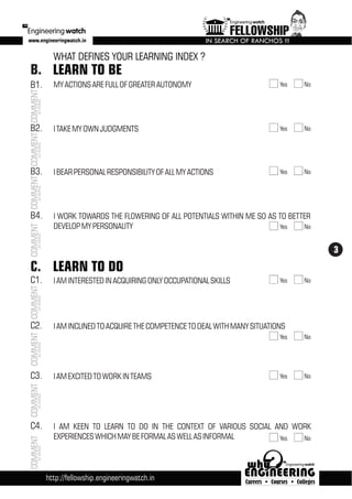Engineering Watch Fellowship Questionnaire Booklet | PDF