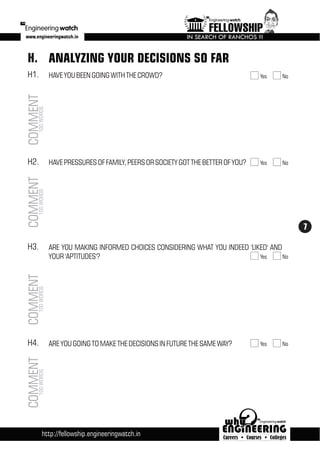 Engineering Watch Fellowship Questionnaire Booklet | PDF