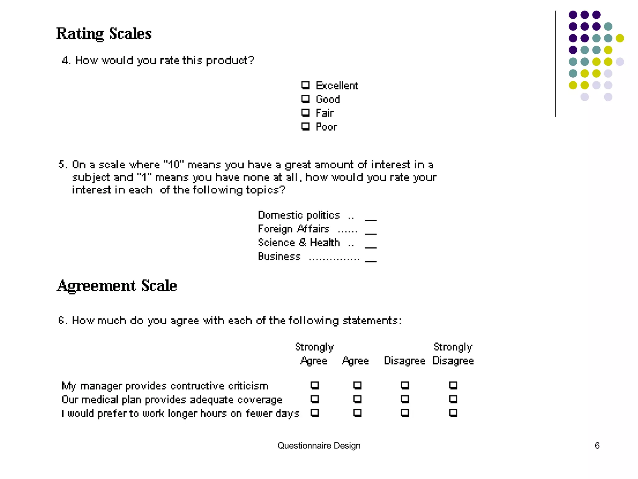 Questionnaire Design | PPT