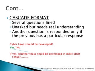 Questionnaire- legal research | PPTX