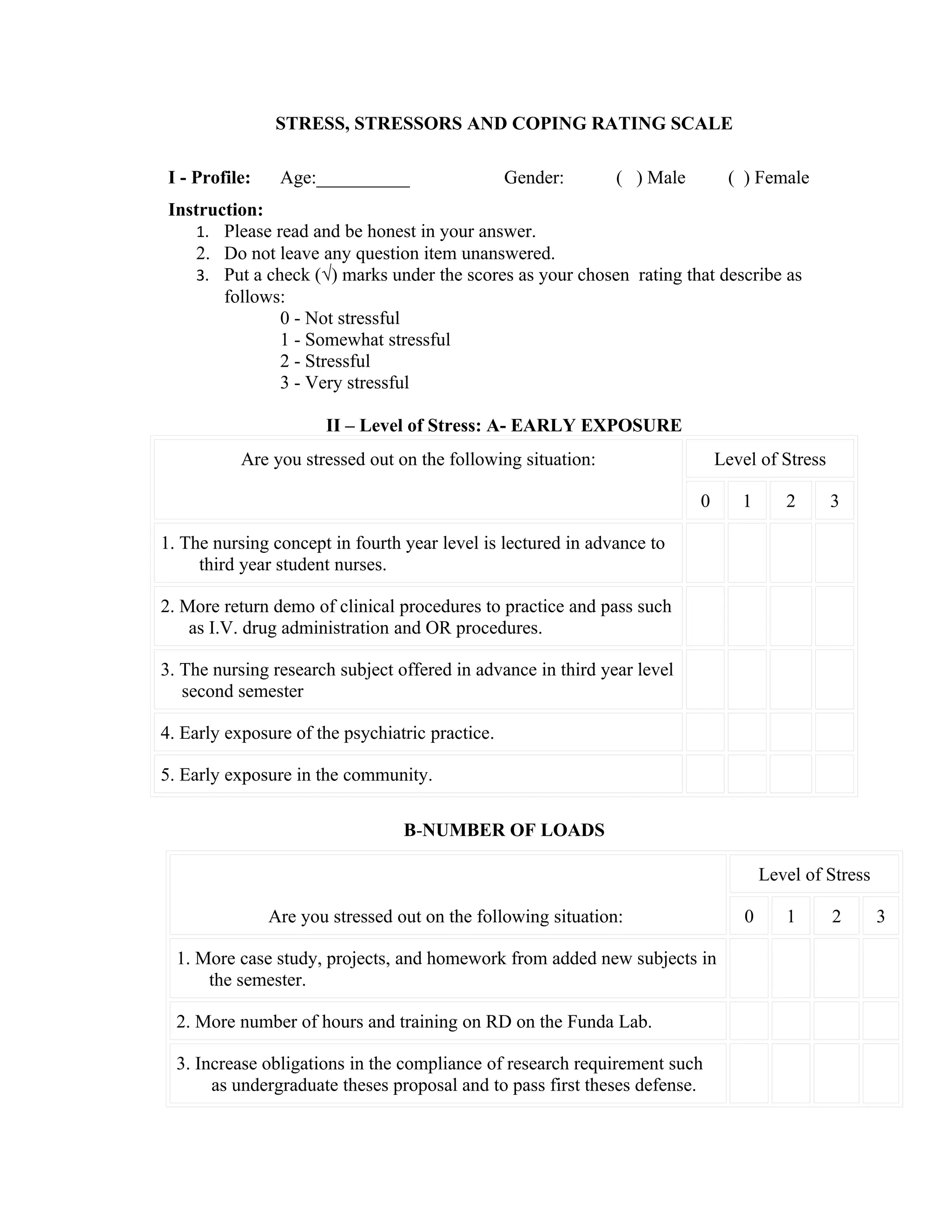 Coping Skills Scale of College Student | DOC | Homework and Study ...