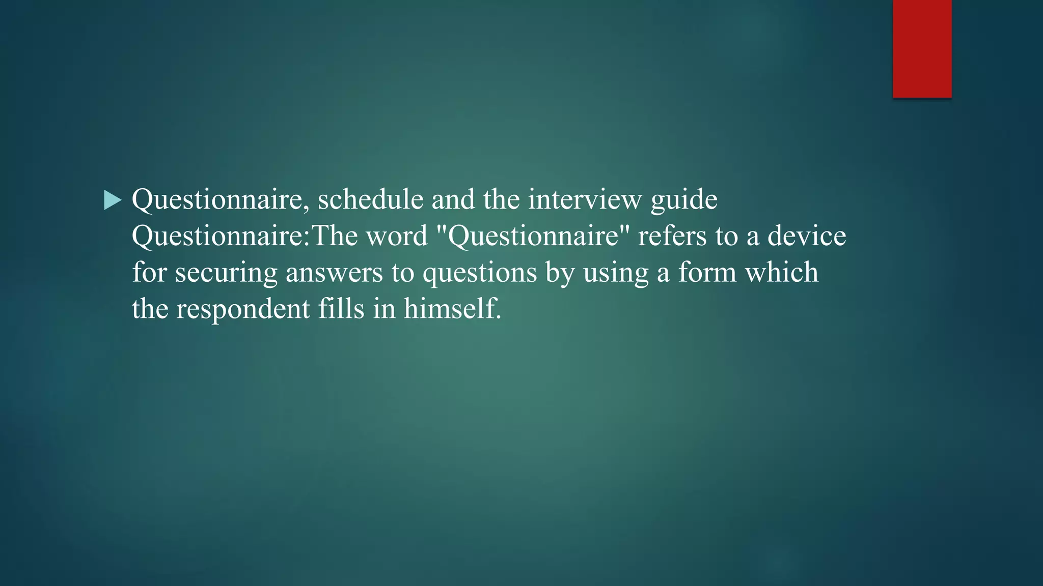 Questionnaire of-sociology | PPT