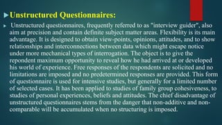 Questionnaire of-sociology | PPT